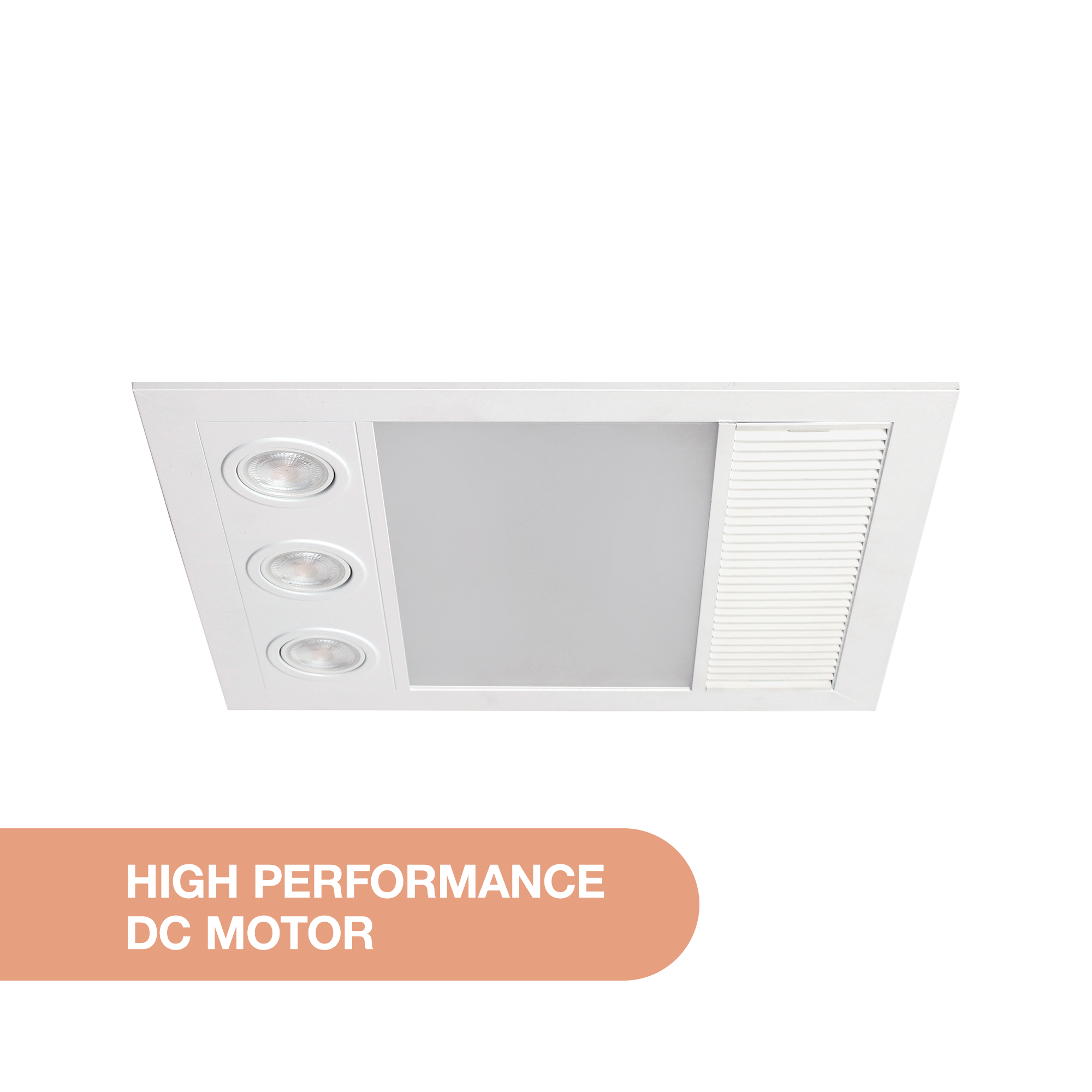 Linux Mini DC – 3 in 1 Bathroom Heater and Exhaust Fan with Tricolour – The Lighting Point