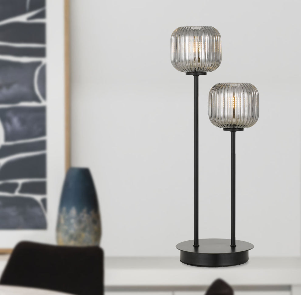 Bobo 2 Lights Table Lamp- Black – The Lighting Point