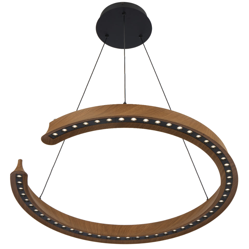 Lucid Round Pendant Wood – The Lighting Point