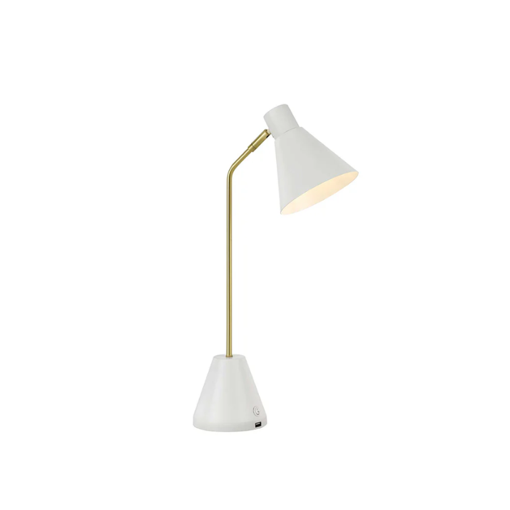 Ambia Table Lamp With USB- White – The Lighting Point